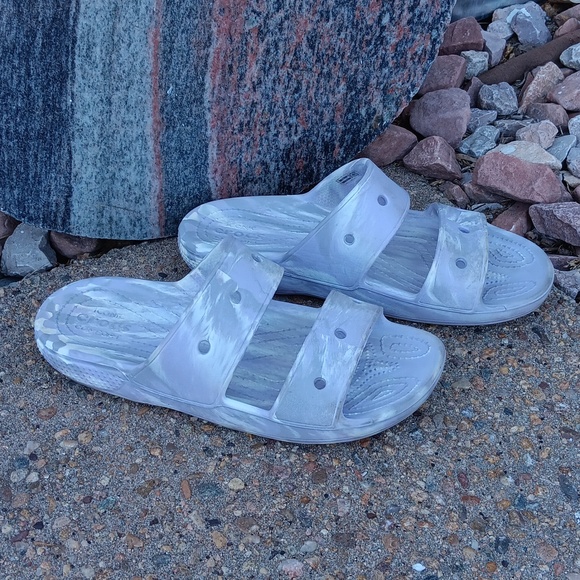 CROCS | Shoes | Crocs Crosslite Iconicslide Sandals Marbled Lavender ...